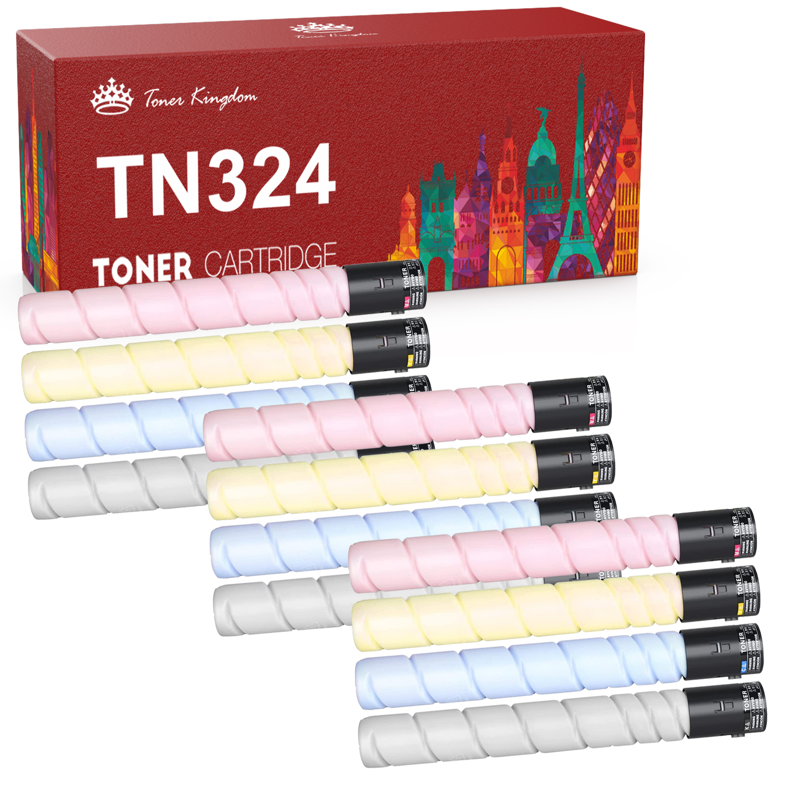 TN-324M TN324 Bk Color Laser Toner Cartridges For Konica Minolta C224 ...