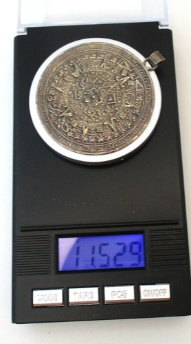 Vintage 925 Inca/Mayan Calendar Pendant Two Sided Spiritual South ...