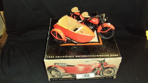 Harley-Davidson 1933 Collectible Motorcycle/Sidecar Die Cast Coin Bank ...