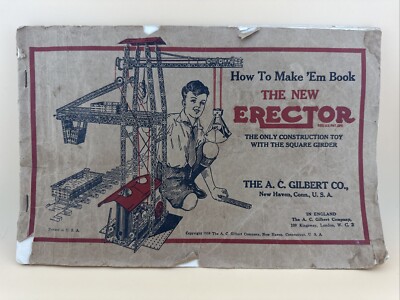 Erector Set How To Make ‘Em Book 1938 A.C. Gilbert Co. vintage toy ...
