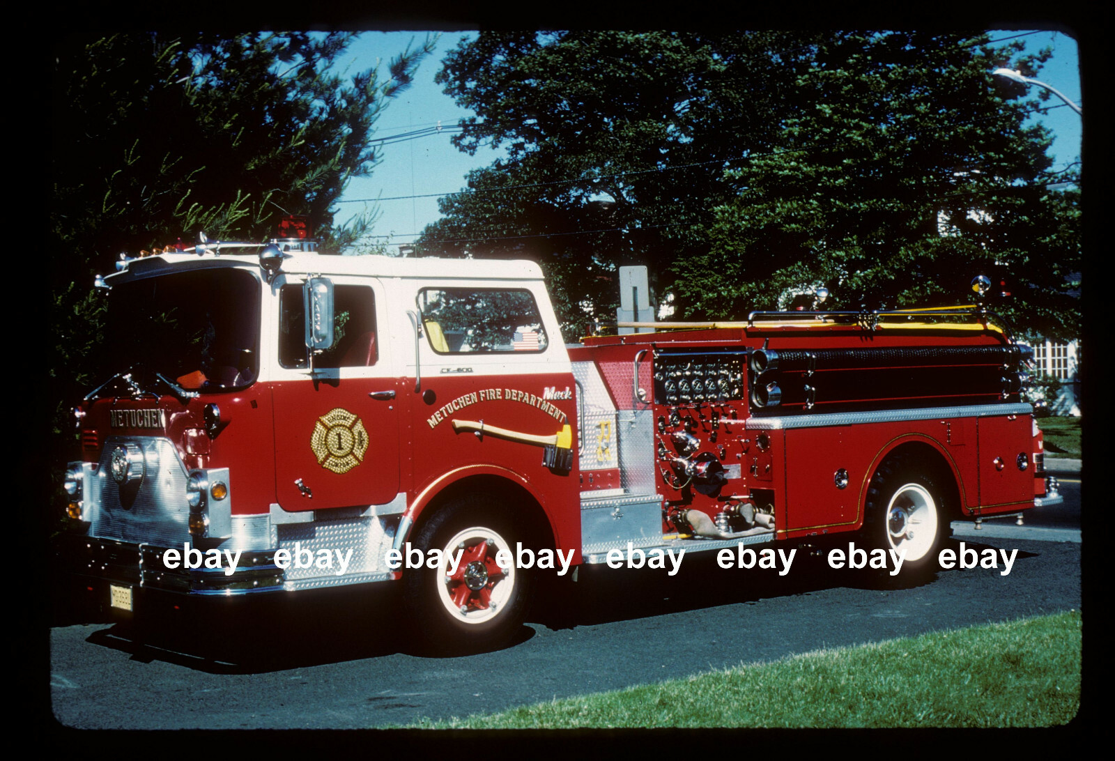 Metuchen NJ 1970 Mack CF pumper Fire Apparatus Slide | eBay