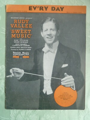 SWEET MUSIC 1934 Ev'ry Day Sammy Fain / Rudy Vallee | eBay