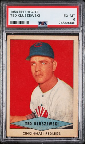 1954 Red Heart Ted Kluszewski # PSA 6 NEW LABEL VINTAGE BASEBALL | eBay