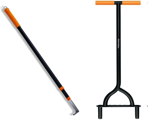 Fiskars 9862 Coring Lawn Aerator and Fiskars 9863 Deck Flosser (Bundle ...