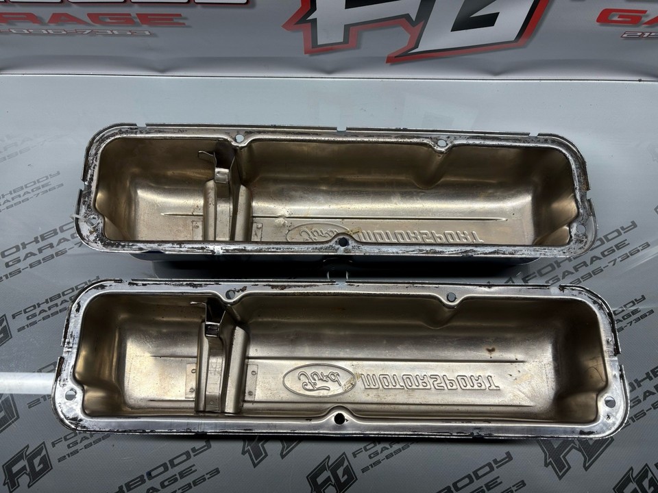 Ford Motorsport Big Block FE Valve Covers Steel Blue | eBay