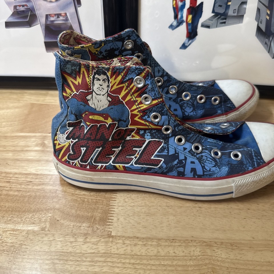 Converse Chuck Taylor All Star Superman DC Comics Man Of Steel M 7 Rare | eBay