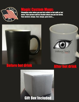 Personalised Magic Color Change Mug,Custom Mug, Custom Image Photo with ...