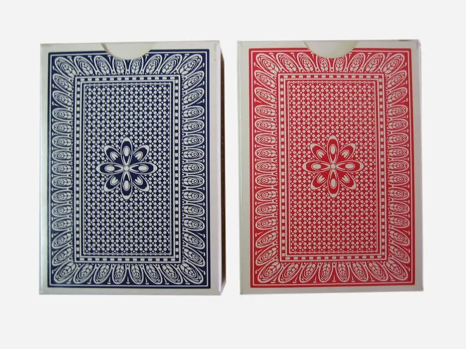 2 Decks Quality Professional Plastic Coated Playing Cards Poker Size ...