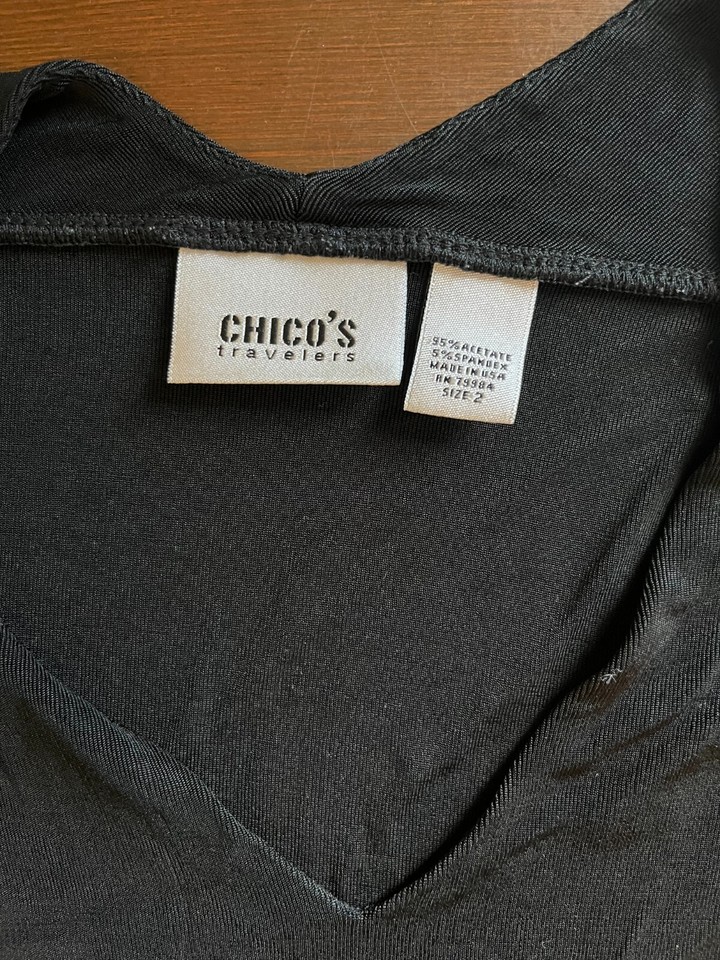 Chicos size 2 black stretch tank/vest | eBay