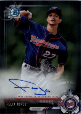 2017 Bowman Chrome Prospect Autographs #CPAFJ Felix Jorge Auto - NM-MT ...