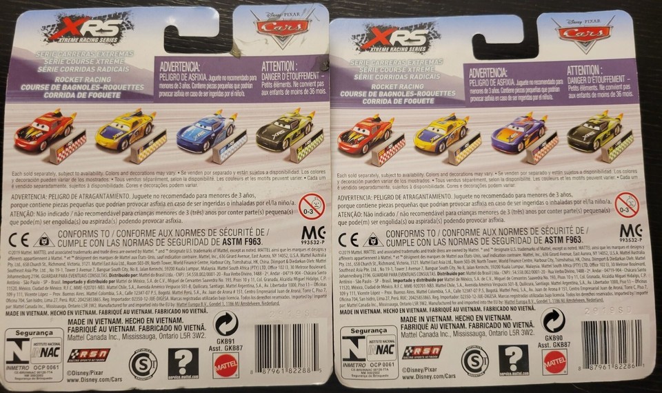 LOT of 2 Disney Pixar Cars XRS Rocket Racing * Jackson Storm & Barry ...