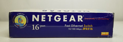 OPEN BOX/ NETGEAR JFS516 16 Port Fast Ethernet Switch 10/100 Mbps | eBay