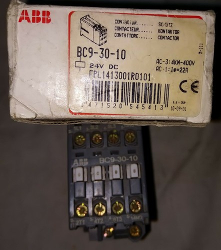 ABB Contactor BC 9-30-10 24v FPL1413001R0101 4kw-380v | eBay