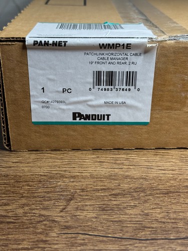 New Panduit Patchlink WMP1E Horizontal Cable Manager 19" Front & Rear ...