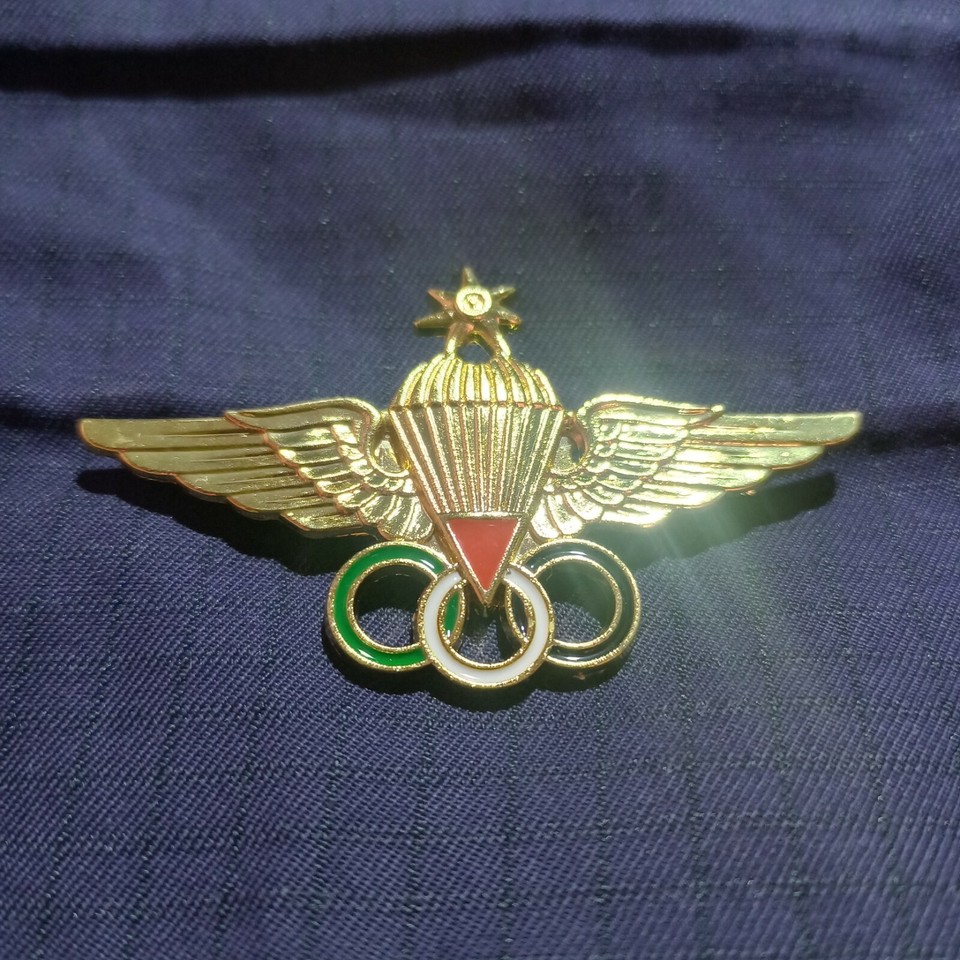 Jordanian Army Parachute Badge Free Fall Jump Wings Rare Jordan Armed ...
