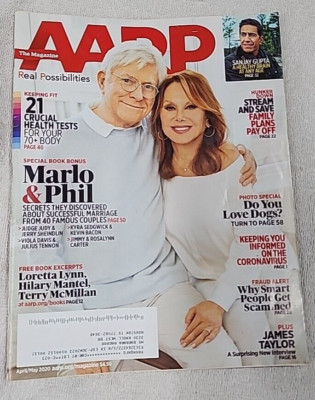 AARP Magazine April/May 2020 Marlo Thomas, Phil Donahue | eBay