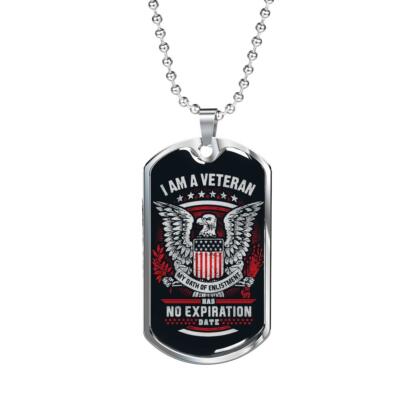 US Veteran Military Dog Tag Necklace Gift My Oath of Enlistment Patriot ...