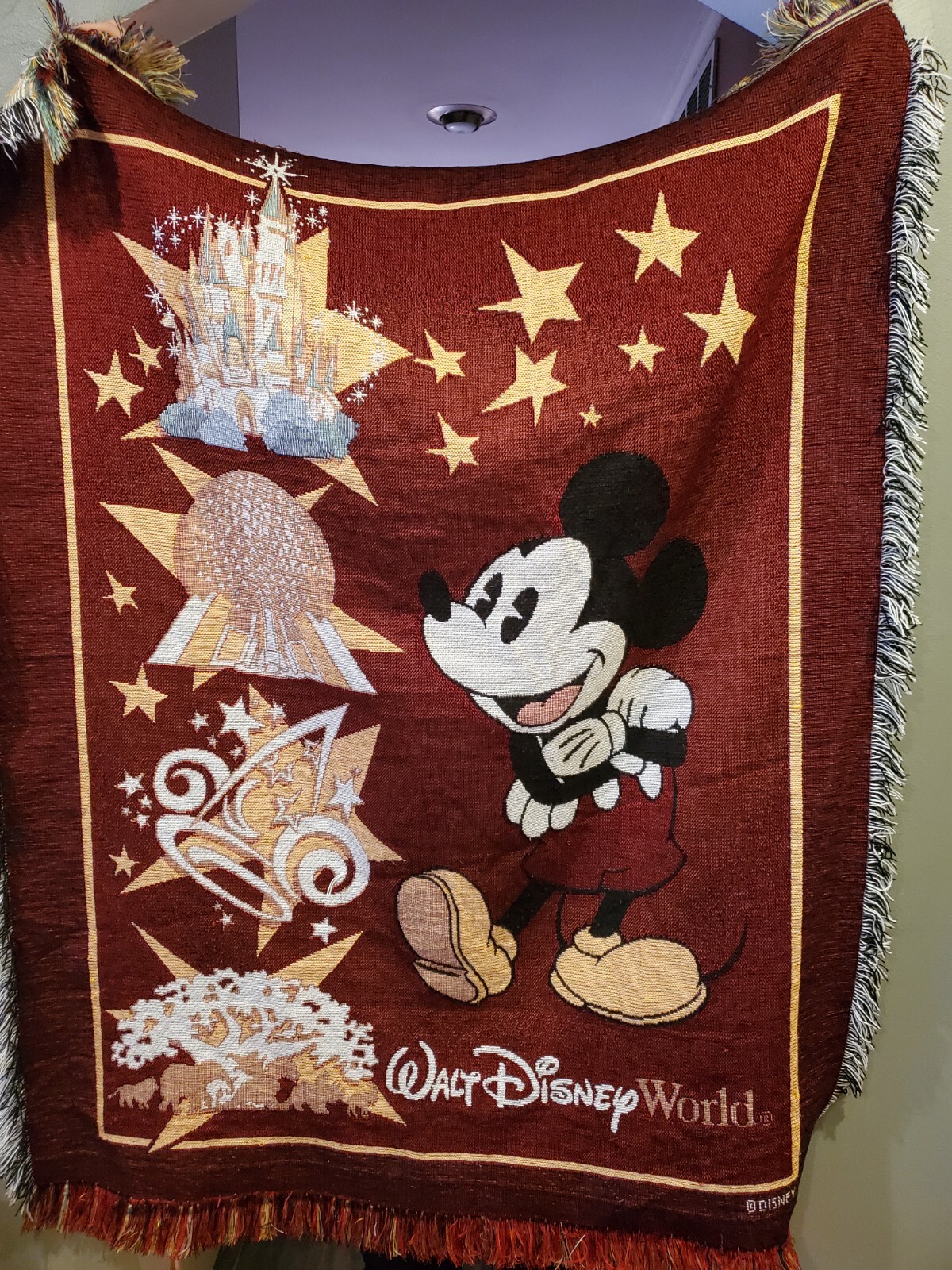 Walt Disney World Mickey Mouse Four Parks Throw Blanket | eBay