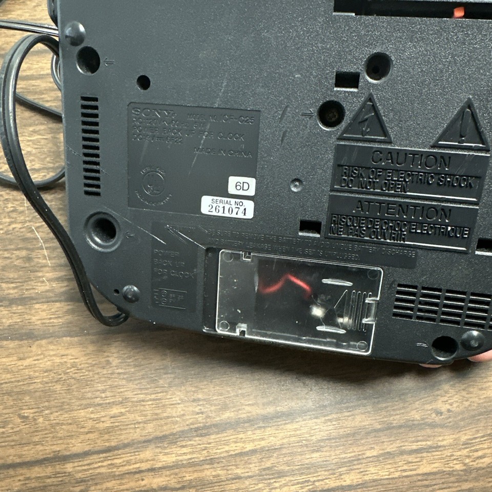 Sony Dream Machine AM/FM Alarm Clock Radio Model ICF-C25 Black, Red ...