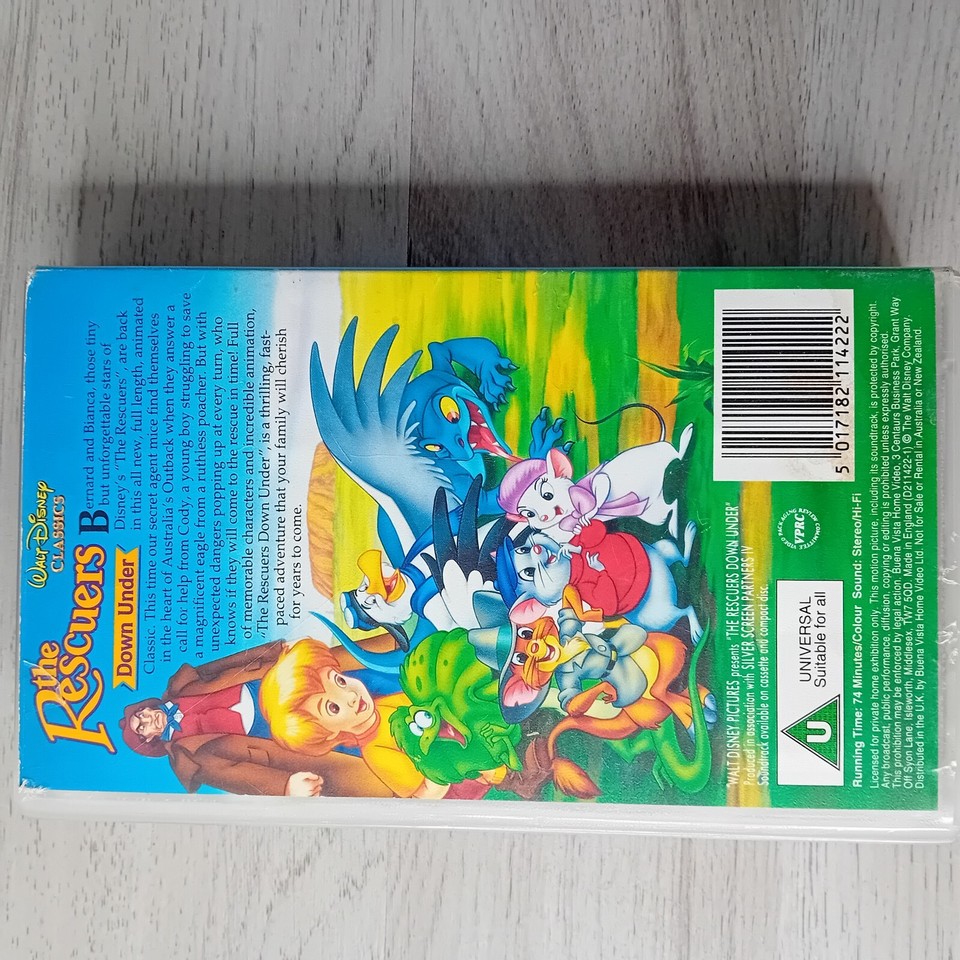 THE RESCUERS DOWN UNDER VHS TAPE - RARE RETRO MOVIE | eBay UK