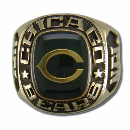 Chicago Bears Large Classic Goldplated NFL Ring | eBay