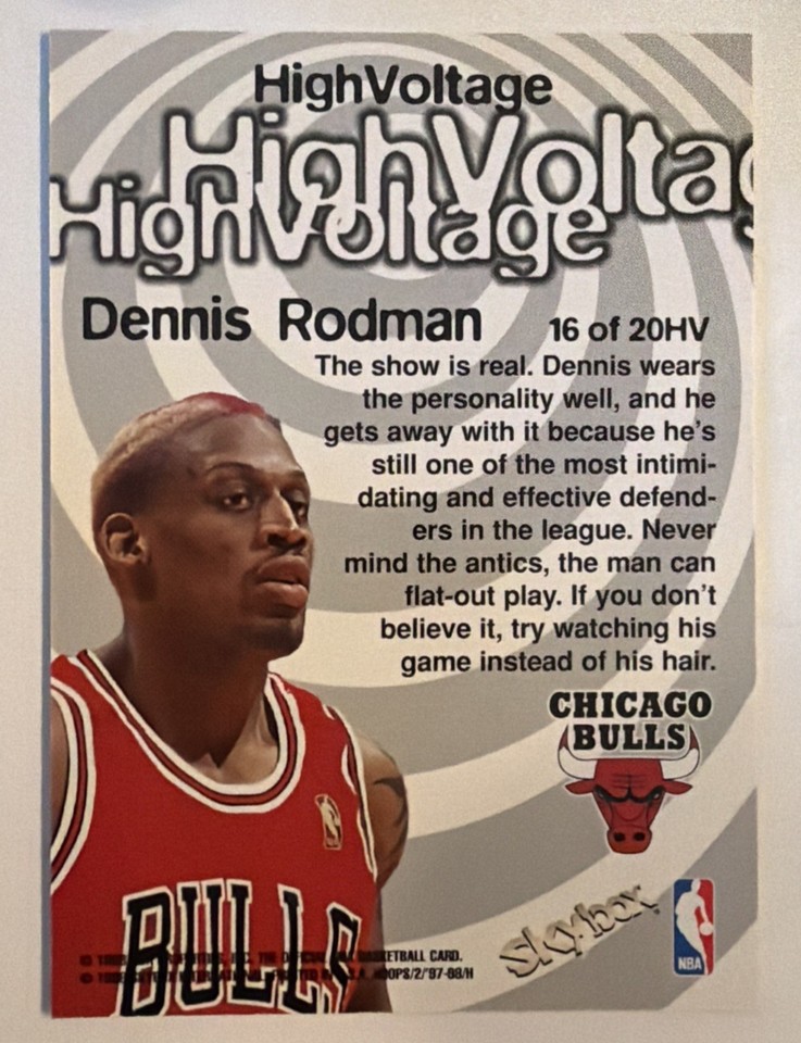 1997-98 NBA Hoops - High Voltage Dennis Rodman #16HV | eBay