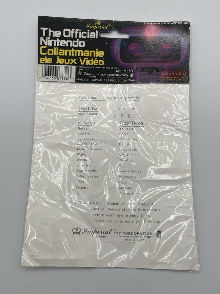 The Official Nintendo video game stick Ons stickers Zelda Mario Punch ...