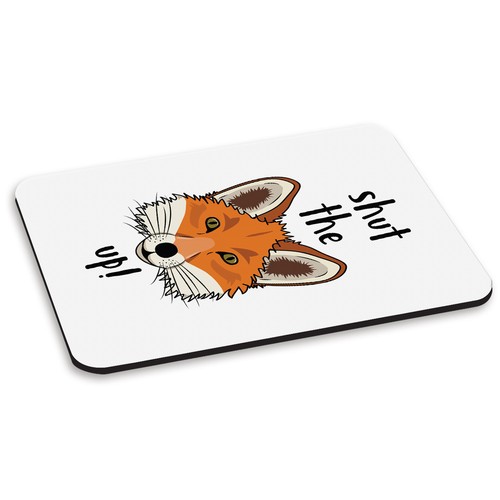 Shut The Fox Up PC Computer Mouse Mat Pad - Funny Animal Joke Rude | eBay