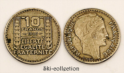10 Francs 1945, Turin. Rameaux courts. France. Cu-Ni | eBay