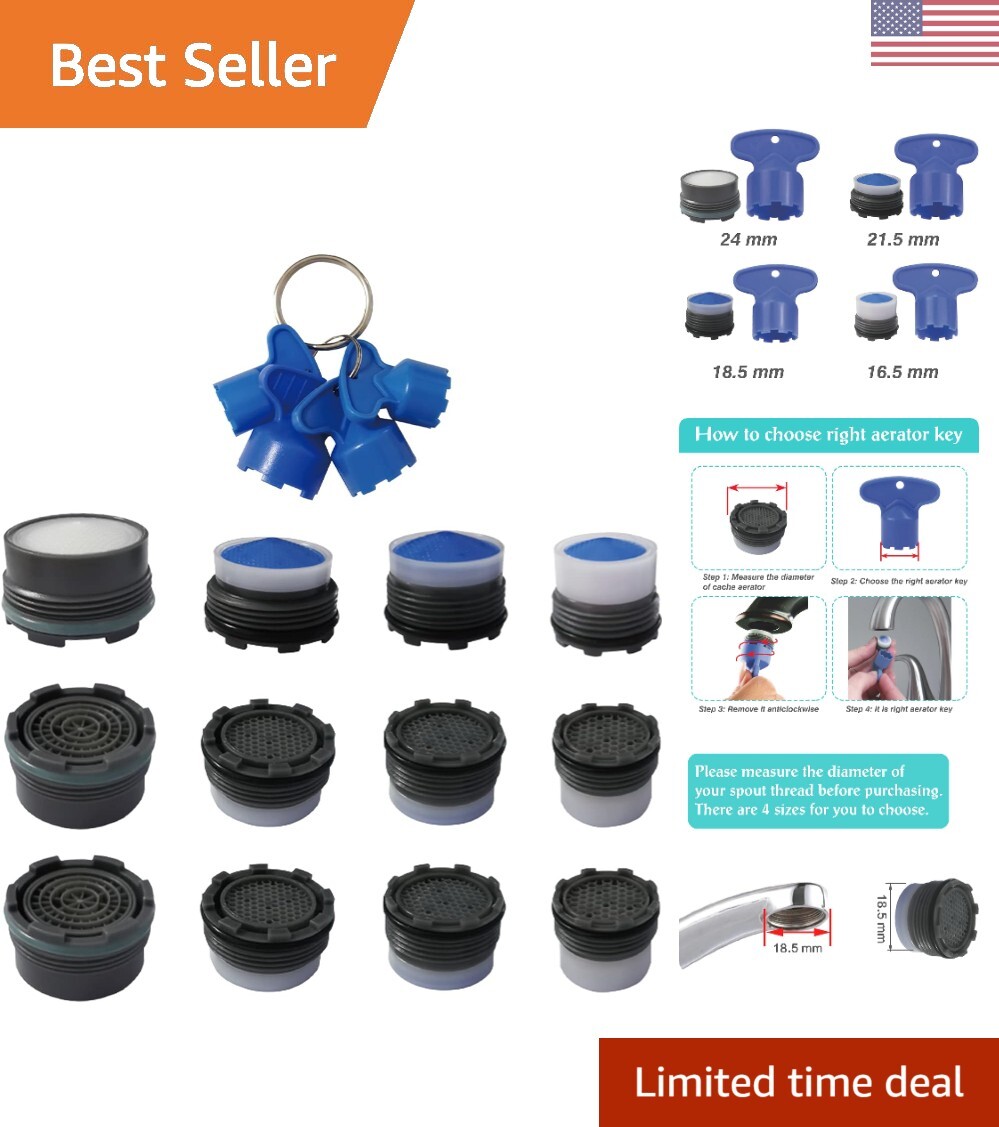 Multi Size Aerator Keys - 12 Pieces Cache Aerator Set with 4 Removal ...