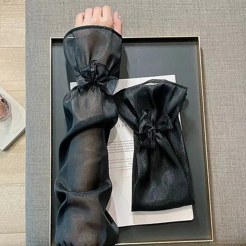 Bow Nail Art Fake Pleated Cuff Manicure Photography Props Long Fake ...