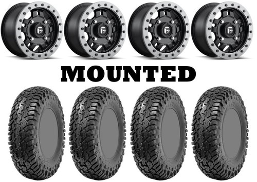 Kit 4 CST Lobo RC Tires 32x10-14 on Fuel Anza Beadlock Matte Black D917 ...