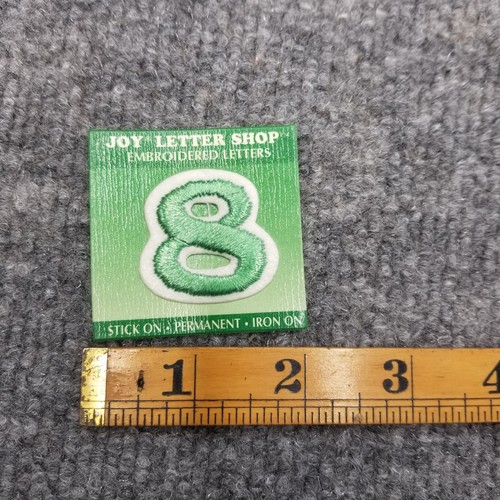Green Number Eight Patch Joy Letter Shop Embroidered Stick On Iron On ...