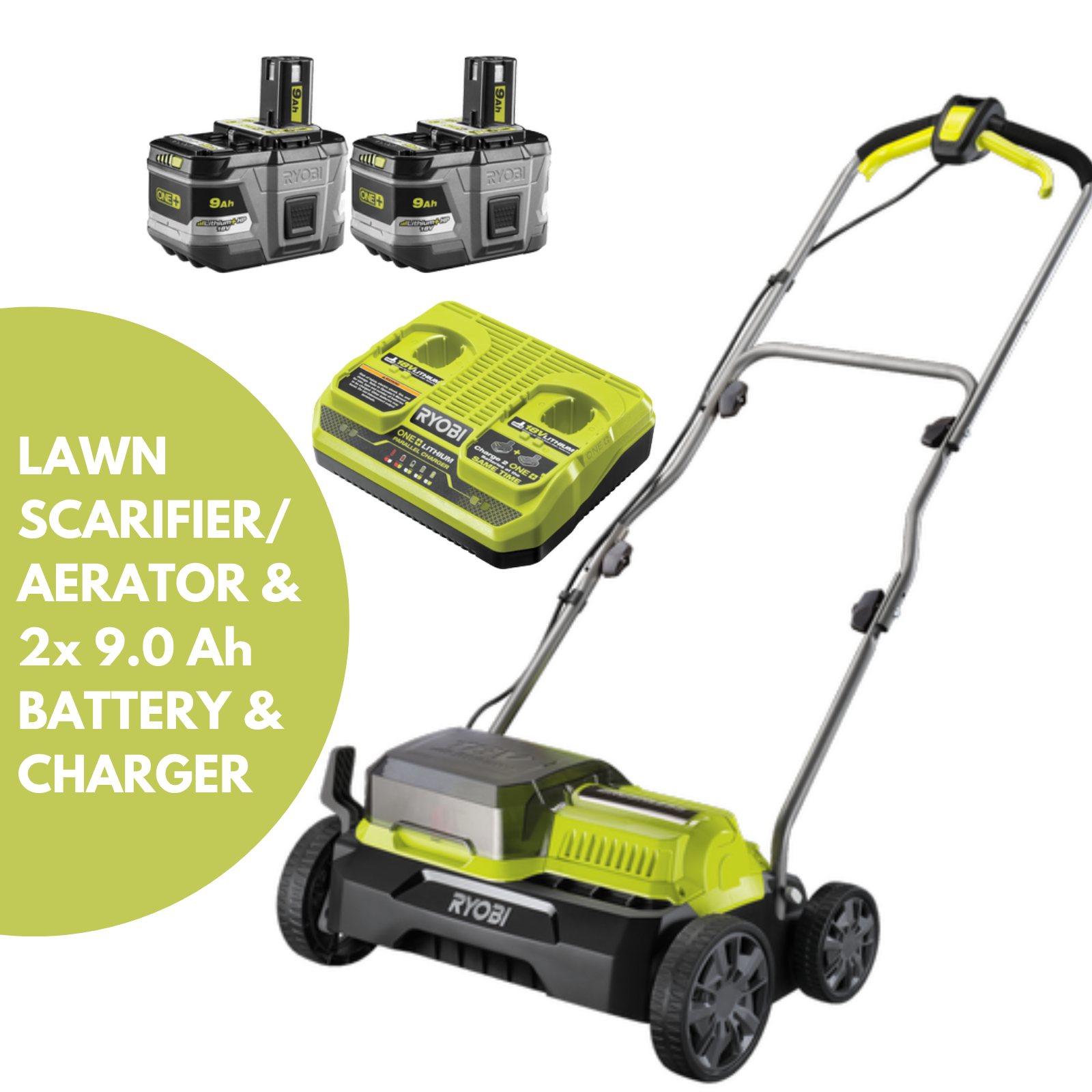 RYOBI ONE+ Lawn Scarifier Aerator Cordless 18V Dethatcher Battery ...