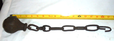 Antique Cast Iron Bell Clapper Farmhouse Dinner Bell, School Bell, 16 ...