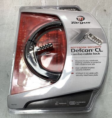 Targus Defcon CL Armor Combo Cable Lock PA410U | eBay