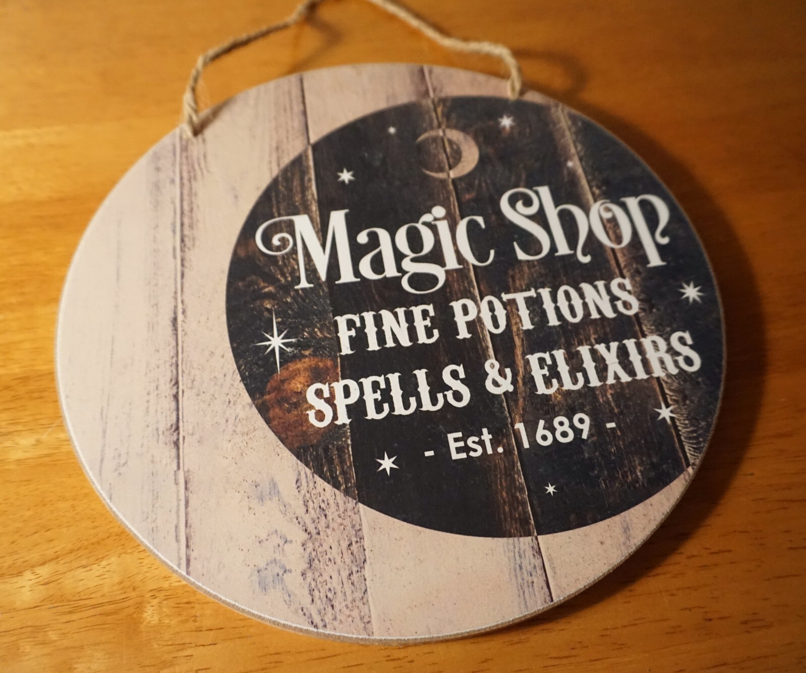 Vintage Style Magic Shop Sign Primitive Wood Retro Moon Halloween Home ...