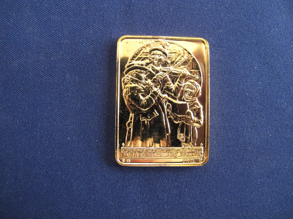 1974 Hamilton Mint The Christmas Trio Carolers HAM-94G Silver Art Bar ...