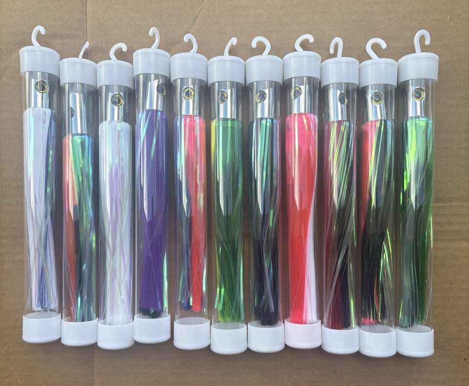 Large 9” Offshore Fishing Lures 10 Pack Islander Ilander Style Trolling ...