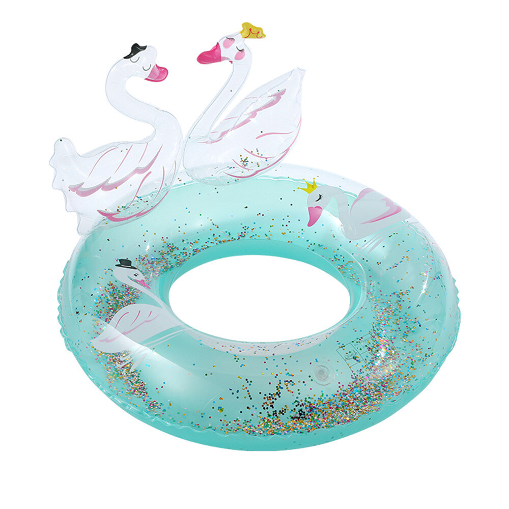 Glittery Panda Ring For Kids Thick Pvc Material Inflatable Swim Ring | eBay