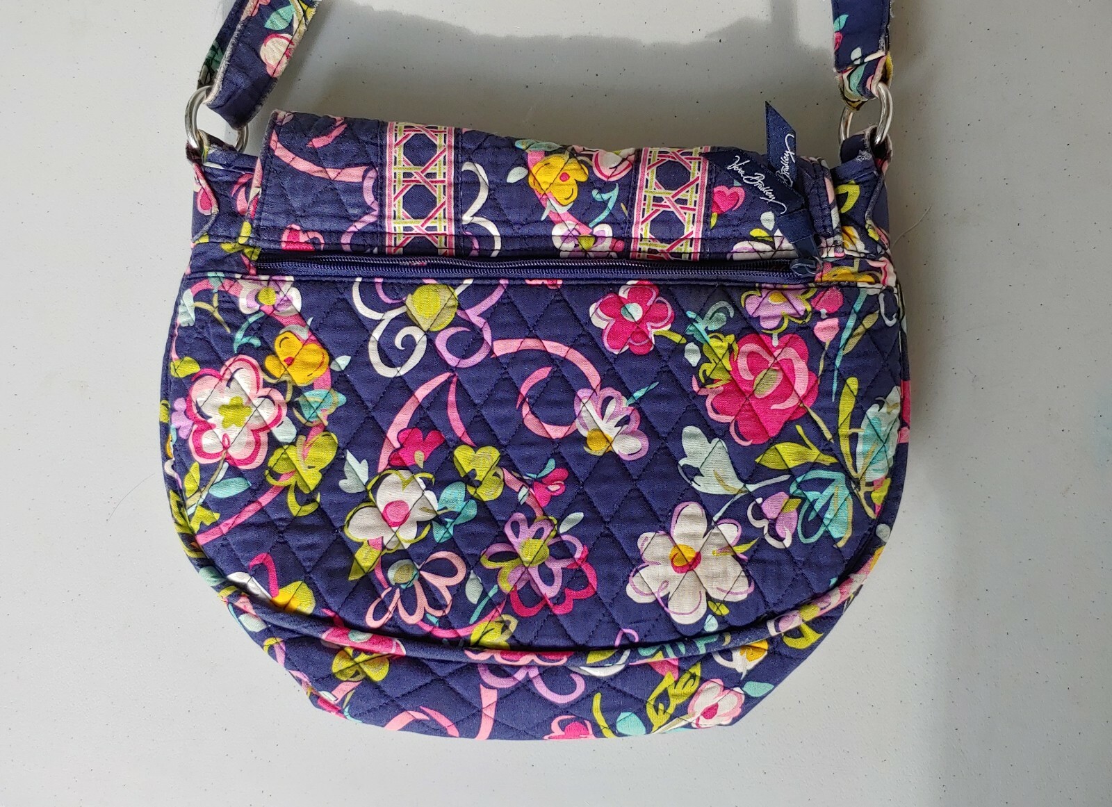 Vera Bradley Ribbons Crossbody Flap Purse (13.25" x 9" x 3.25") Wear on ...