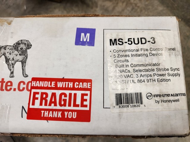 Fire-Lite MS-5UD-3 Five-Zone, 24V Fire Alarm Control Panel for sale ...