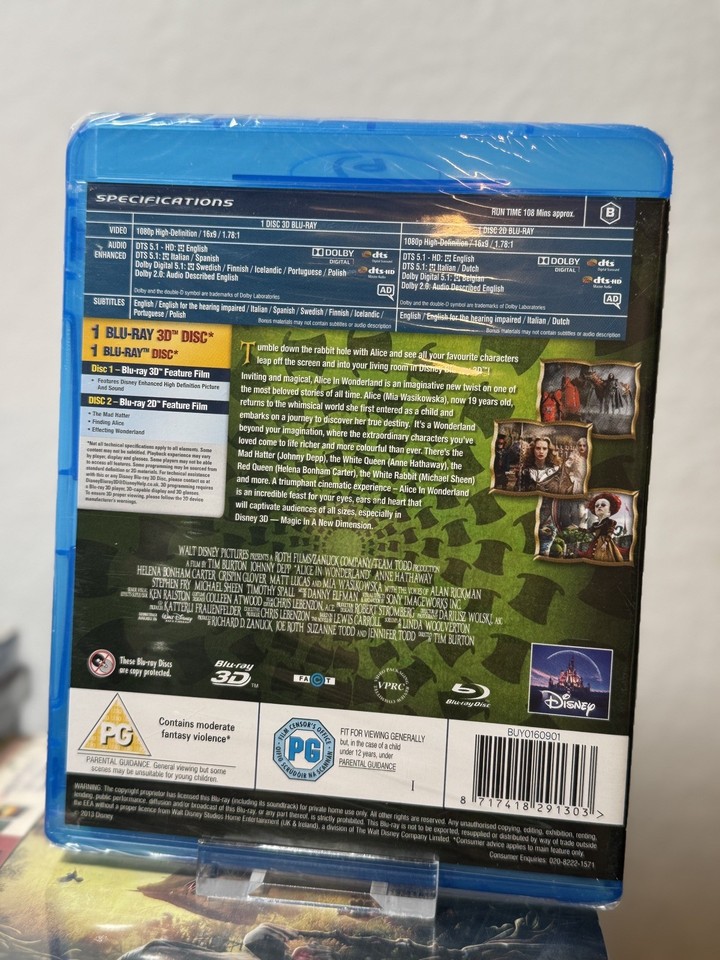 Alice in Wonderland (Blu-ray) Crispin Glover Christopher Lee Stephen ...