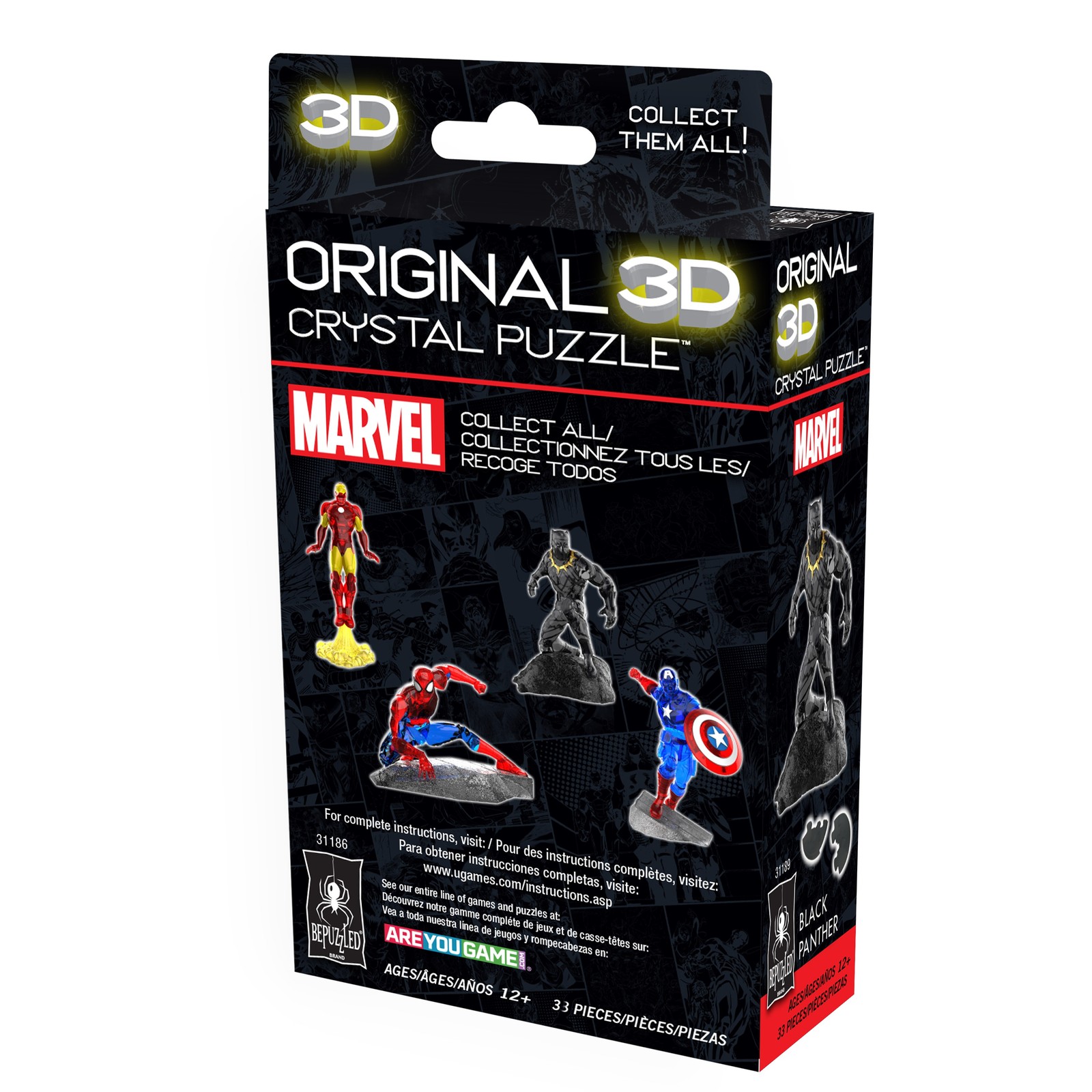 BePuzzled 3D Licensed Disney's Marvel Crystal Puzzles-Black Panther ...