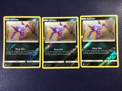Sableye Uncommon SM - Reverse Holo Unified Minds 133/236 NM X3 | eBay