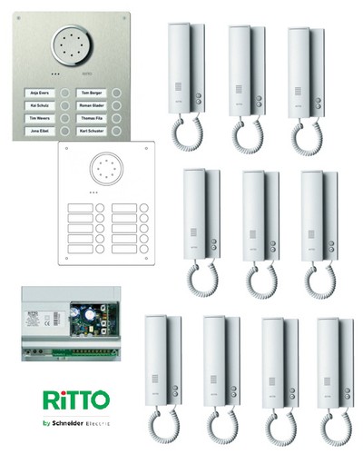 Ritto Türsprechanlage Sprechanlage Acero 10 Wohneinheiten Unterputz ...