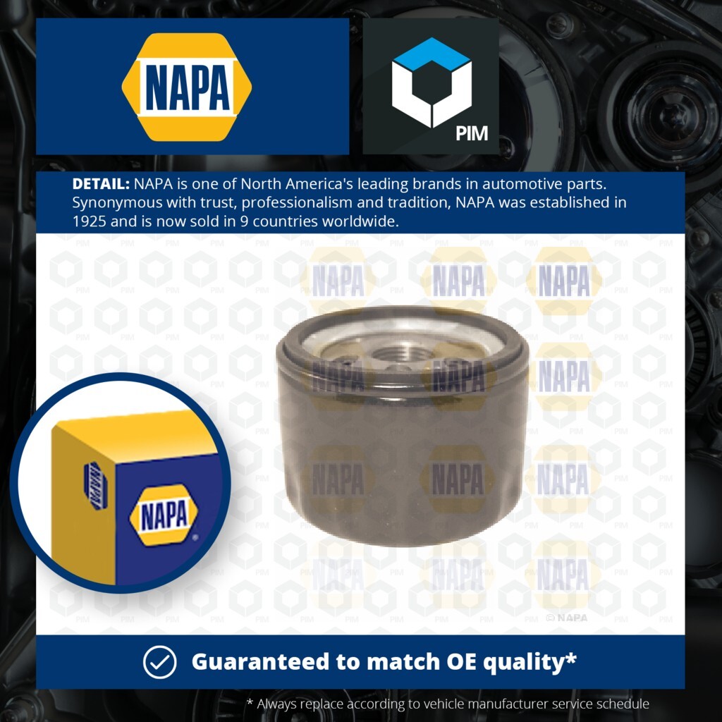 Oil Filter fits FIAT MULTIPLA 186 1.9D 01 to 10 NAPA 46796687 71753742 ...