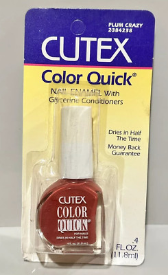 Cutex Color Quick Nail Enamel Polish - Plum Crazy 38 - 0.4 oz | eBay