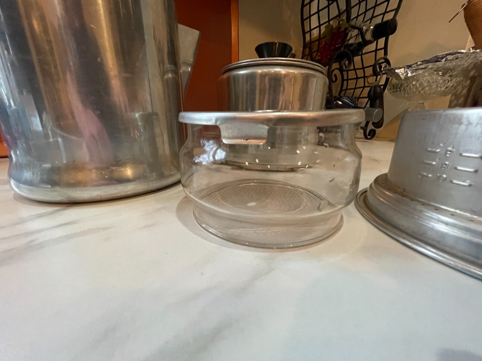 VTG 7 PC Drip O Lator Enterprise Aluminum 7 Cup Coffee Pot Pyrex ...