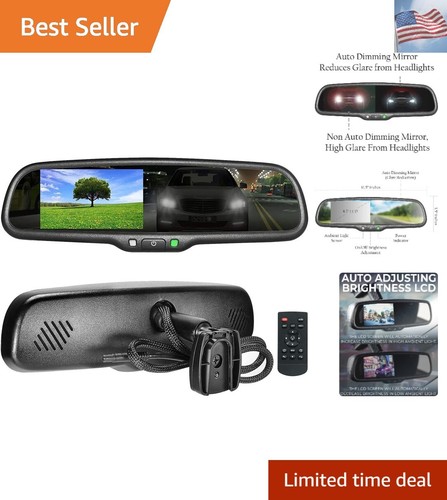 10.5" OEM Rear View Mirror with 4.3" LCD Screen + Auto Dimming Mirror ...